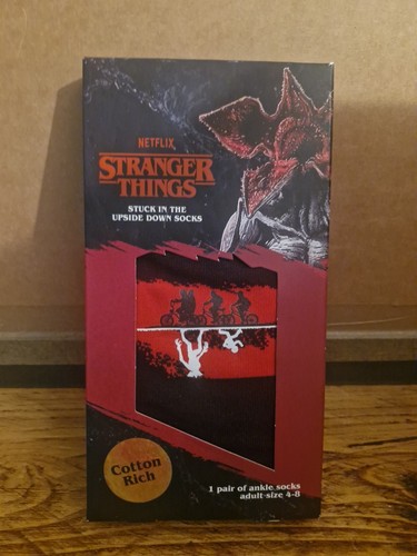 Stranger Things Official Ankle Socks Size 4-8, the Upside Down Netflix ...