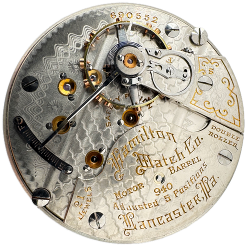 Antique 18 SIze 1911 Hamilton 21 Jewel Railroad Pocket Watch Movement ...