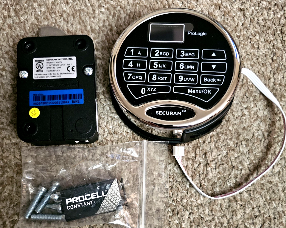 New! SecuRam ProLogic L02 BackLit Electronic Safe Keypad and Swingbolt ...