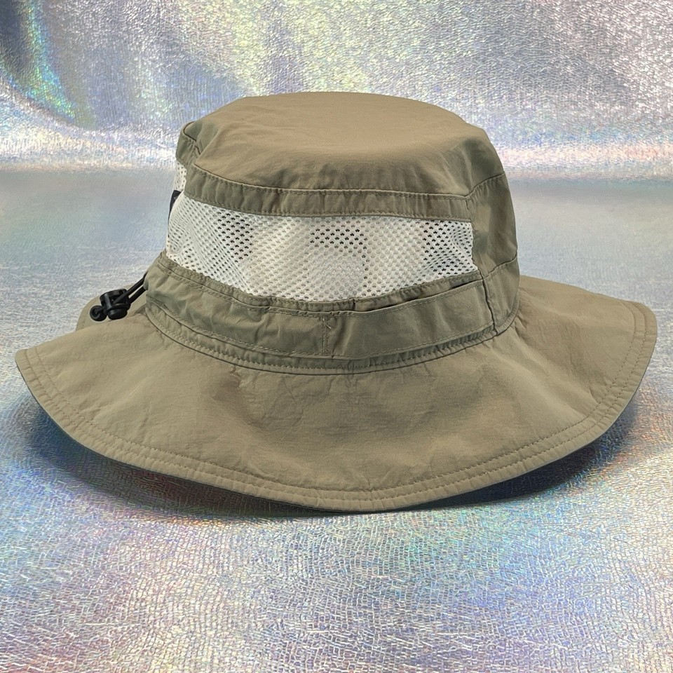 Columbia Hat Hiking Nylon Coolmax Hot Weather Tan/Green Sun Shade Vents ...