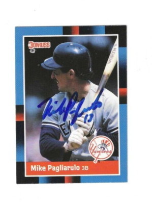 Autographed Signed Mike Pagliarulo New York Yankees 1988 Donruss Card ...