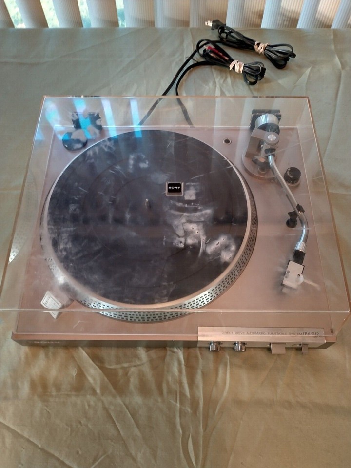 Sony PS-212 Turntable WORKING Direct Drive Semi Auto Vintage AT CART ...