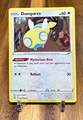 Dunsparce 207/264 Non Holo Uncommon Fusion Strike Pokemon Card NM | eBay