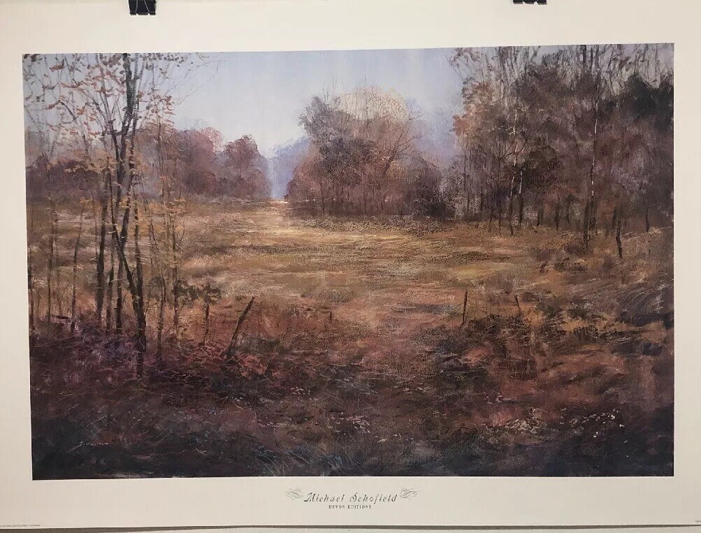 FINE ART LITHOGRAPH: Michael Schofield - Autumn Forest - 27 X 38 G78 | eBay