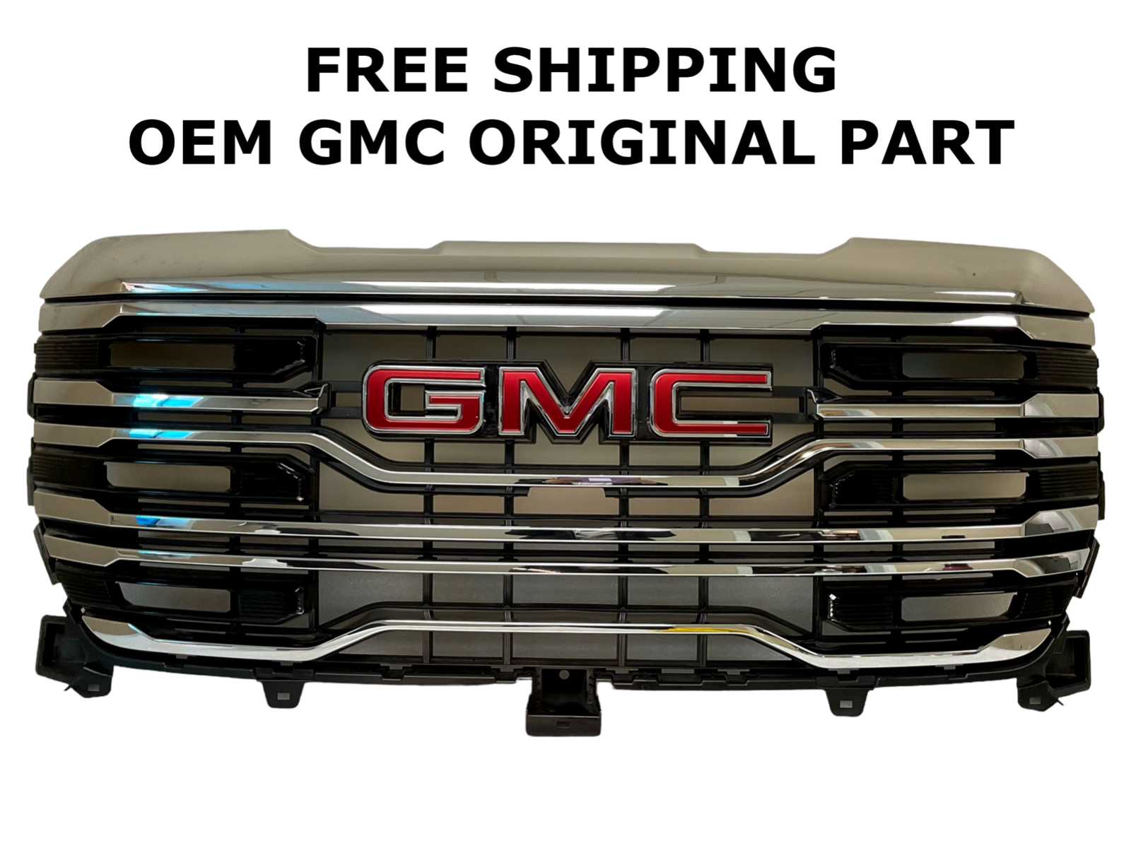 2022-2023 GMC Sierra 1500 front upper bumper grille CHROME 84878064 | eBay