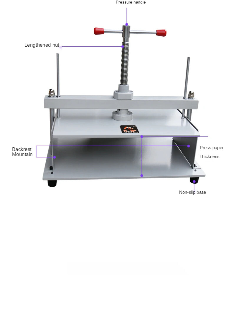 A3 A4 A5 Size Double Guide Shaft Manual Flat Paper Press Machine for ...