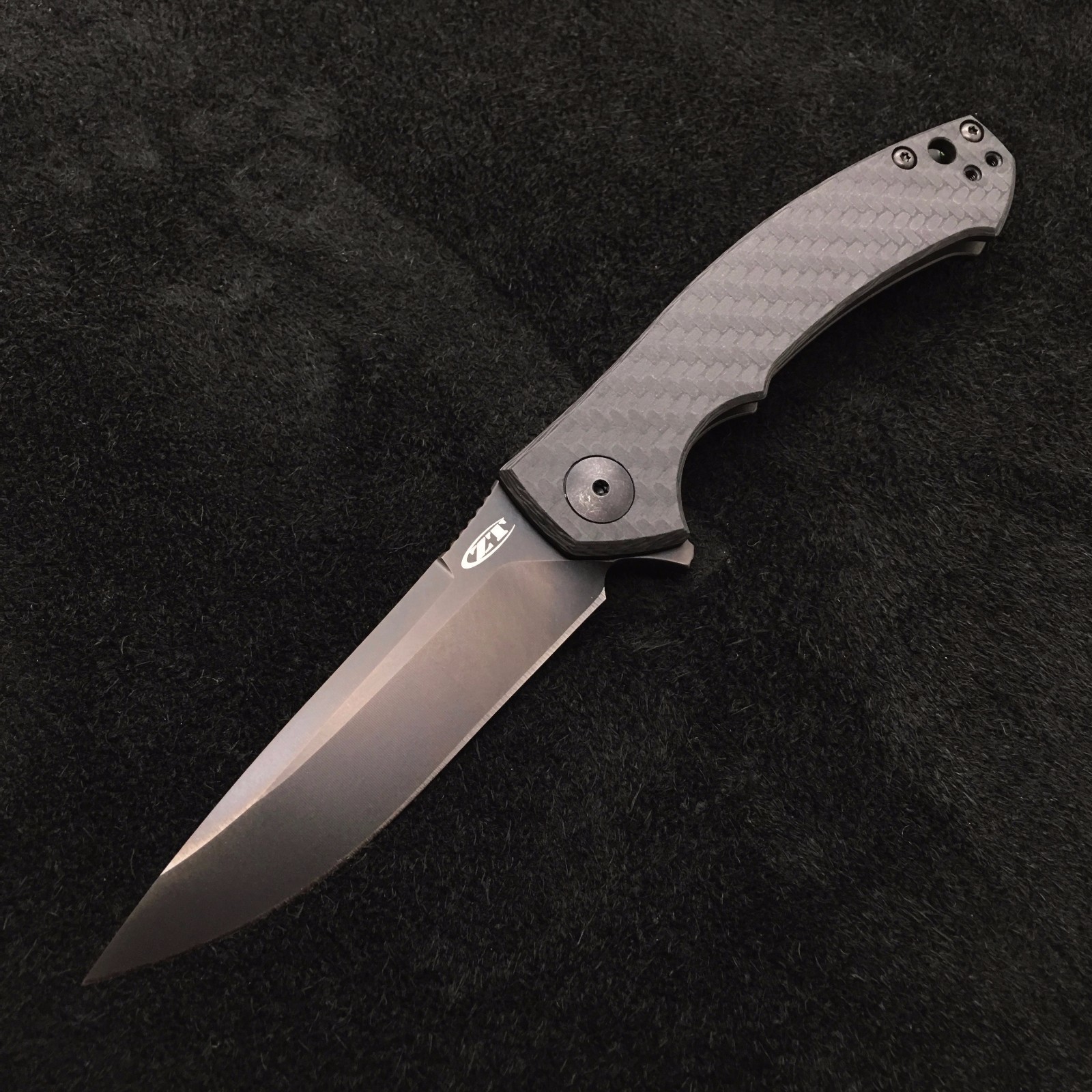Zero Tolerance ZT 0450CF Plain Edge Folder ZT450CF S35VN Steel w ...