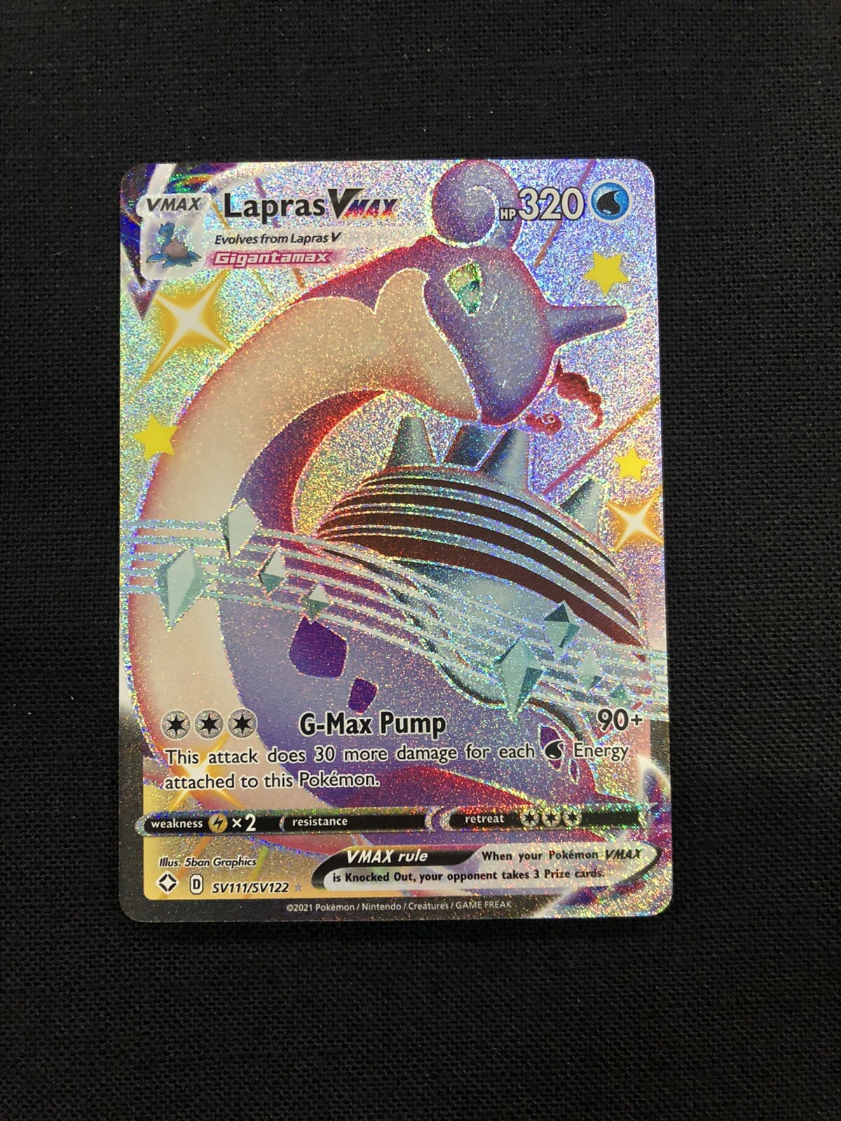 Pokemon Lapras VMax SV111/SV122 Full Art Shiny Holo Shining Fates | eBay