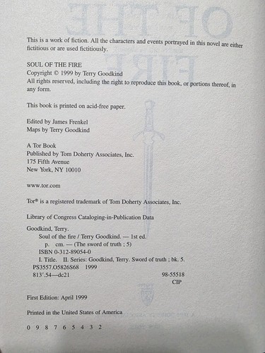 Terry Goodkind Sword of Truth Series 5 1st Ed 3 Non. 8 HC Book Lot See ...