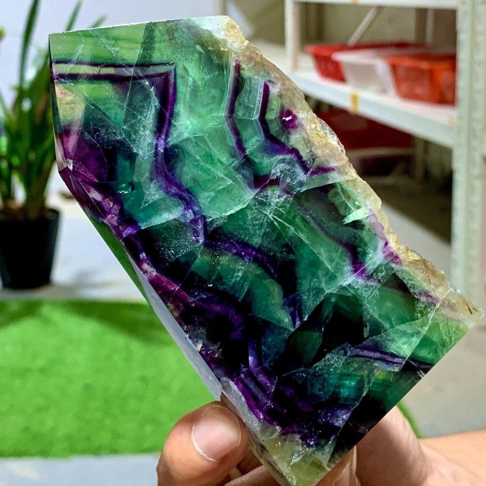 452G Natural color fluorite crystal flake crystals for healing | eBay UK