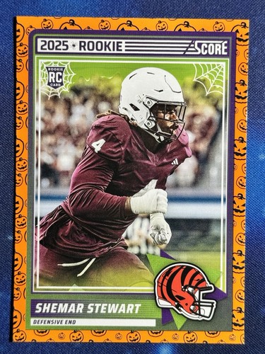 2025 Score Halloween Shemar Stewart Orange Pumpkin Border (RC) #79 ...