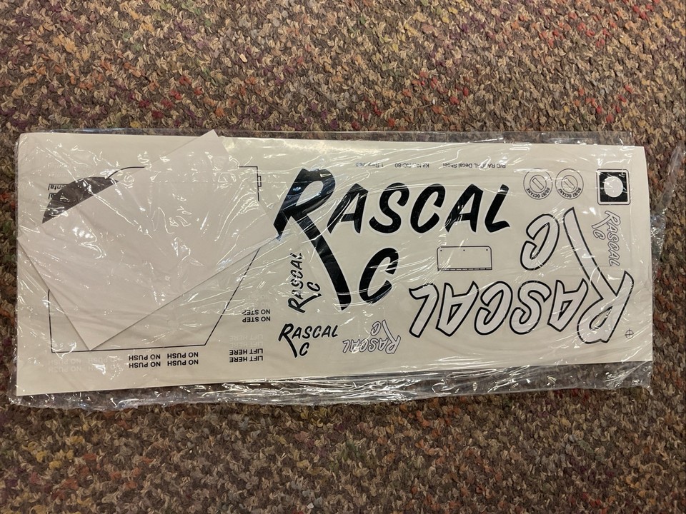 SIG RASCAL PLANS & DECAL SHEET FOR R/C BALSA MODEL AIRPLANE KIT | eBay