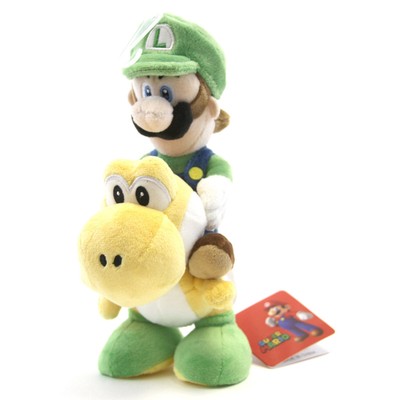 Super Mario Bros. 8" Plush - LUIGI RIDING YOSHI New Little Buddy 1255 ...