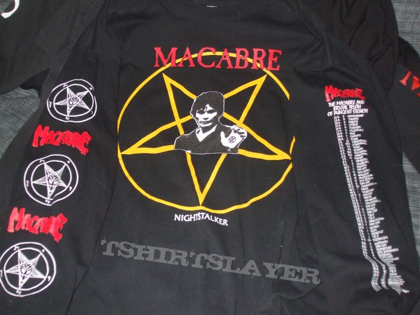 MACABRE ORIGINAL 1994 "NIGHTSTALKER" EUROPEAN LONGSLEEVE TOUR SHIRT ...