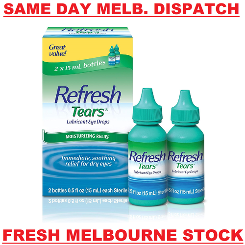 Refresh Tears Lubricant Eye Drops for Dry Eyes Redness Relief - 2 x ...