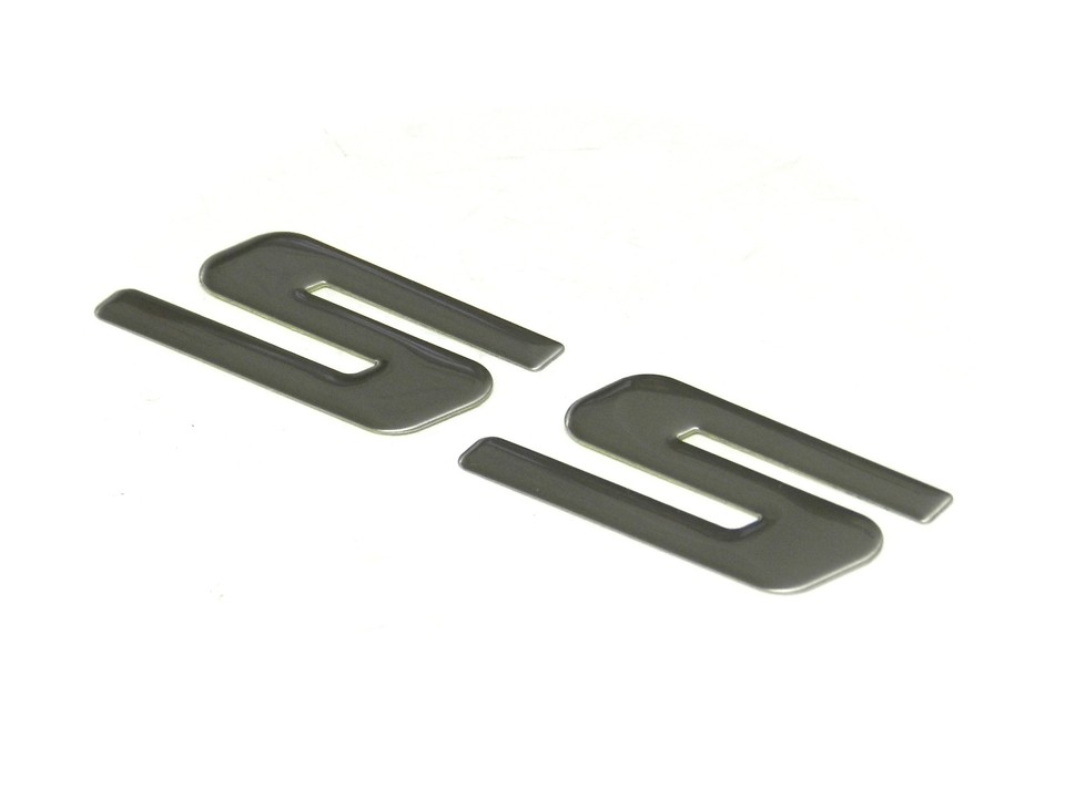 3 SILVER SS EMBLEM BADGE DECAL FOR CHEVROLET CHEVY SILVERADO PICK UP ...