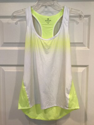 Athleta Chi Tank, Medium, M, Yellow & White, Soft | eBay