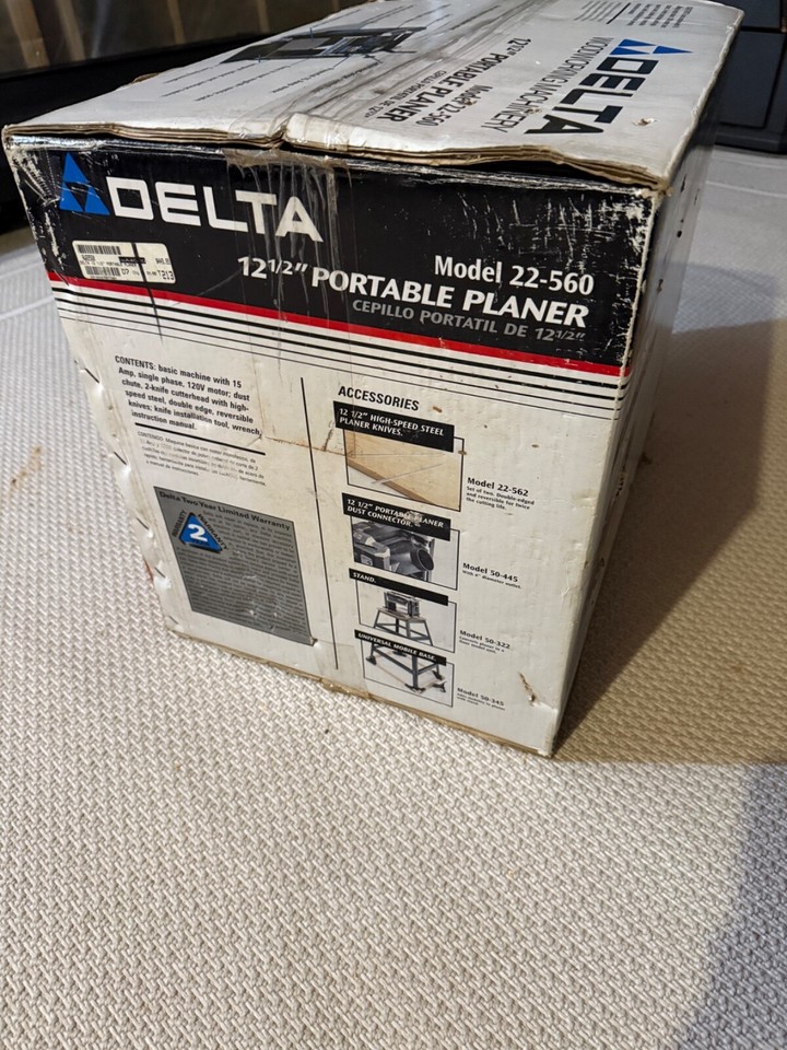 Delta Portable 12 Inch Planer Model 22-560 12 1/2” X 6” “New” | eBay
