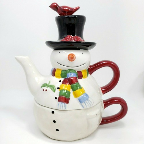 Oneida SnowMates Tea for One Hand Painted Teapot & Cup | eBay
