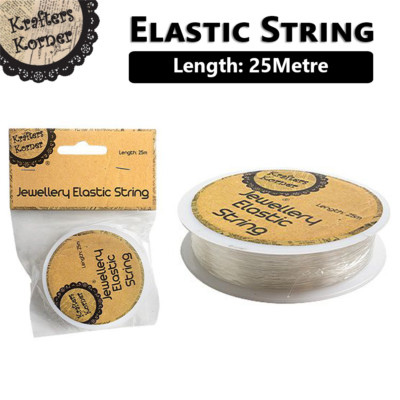 New 25m Elastic String Stretch Clear Thread Cord Jewellery Beads DIY ...