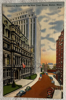 Vintage Postcard! Pemberton Square & New Court! Boston, Massachusetts ...