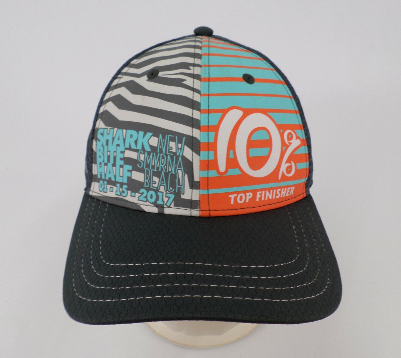Shark Bite Half Marathon 2017 Hat Cap New Smyrna Beach FL Top 10% ...
