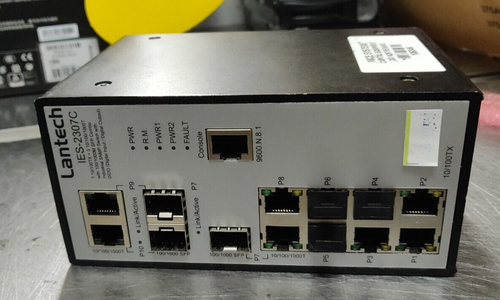Lantech IES-2307C Industrial Managed Switch w/DIDO 7x 10/100TX + 3x 10 ...