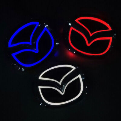 White/Blue Red 5D Front Grill LED Light Emblem Illuminated Logo Badge ...