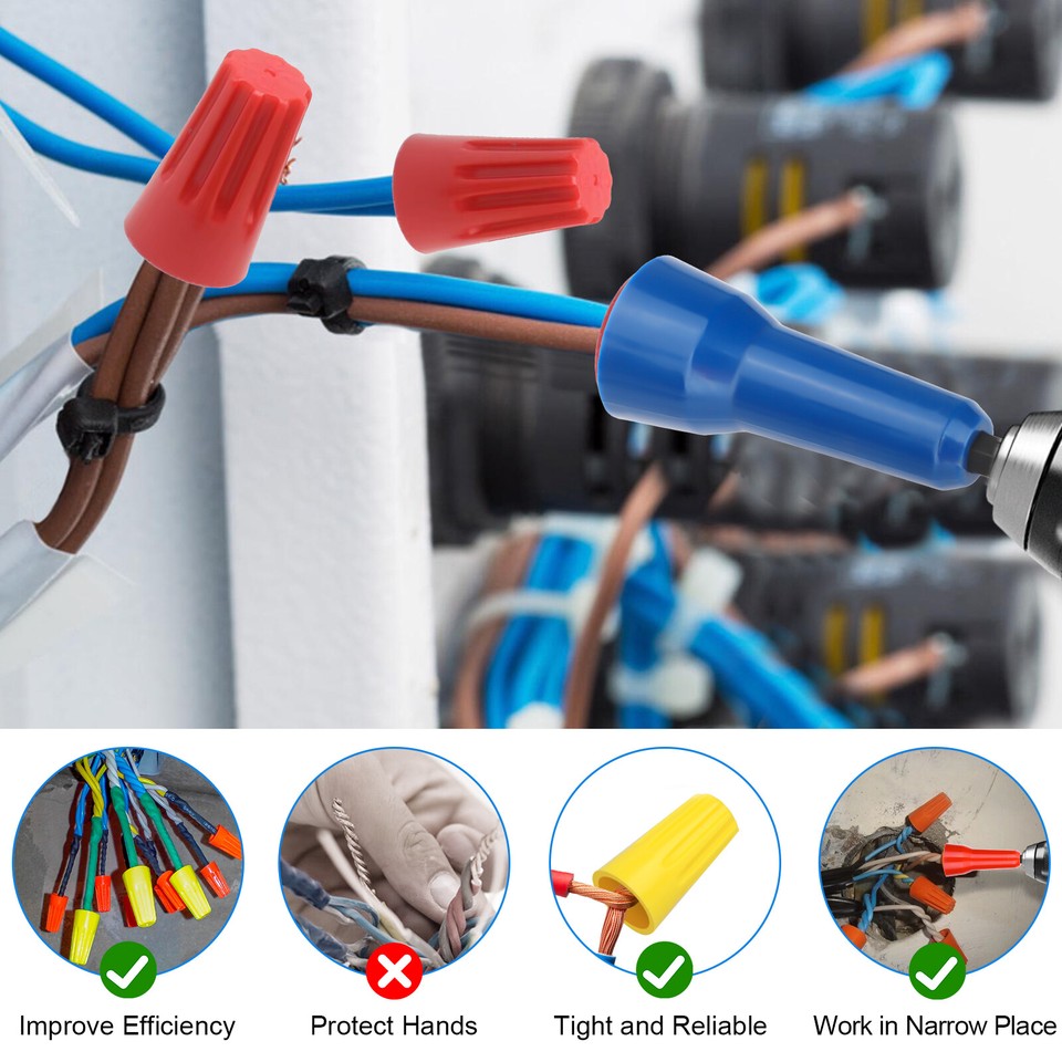 3PCS Wire Nut Twister Tools for Drill, Wire Cable Nut Twisting with 1/4 ...