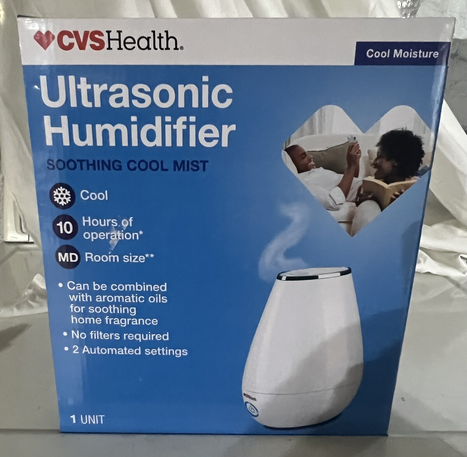 CVS ULTRASONIC COOL MIST HUMIDIFIER Cool Moisture NO FILTERS REQUIRED ...