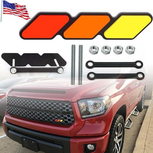 3D Tri-color Front Bumper Grille Badge Emblem For Camry Tacoma 4Runner ...