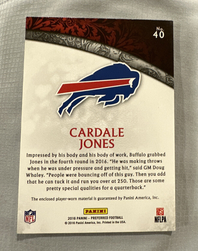 2016 Crown Royale Pink Rookie Silhouettes Jersey Cardale Jones #40 ...