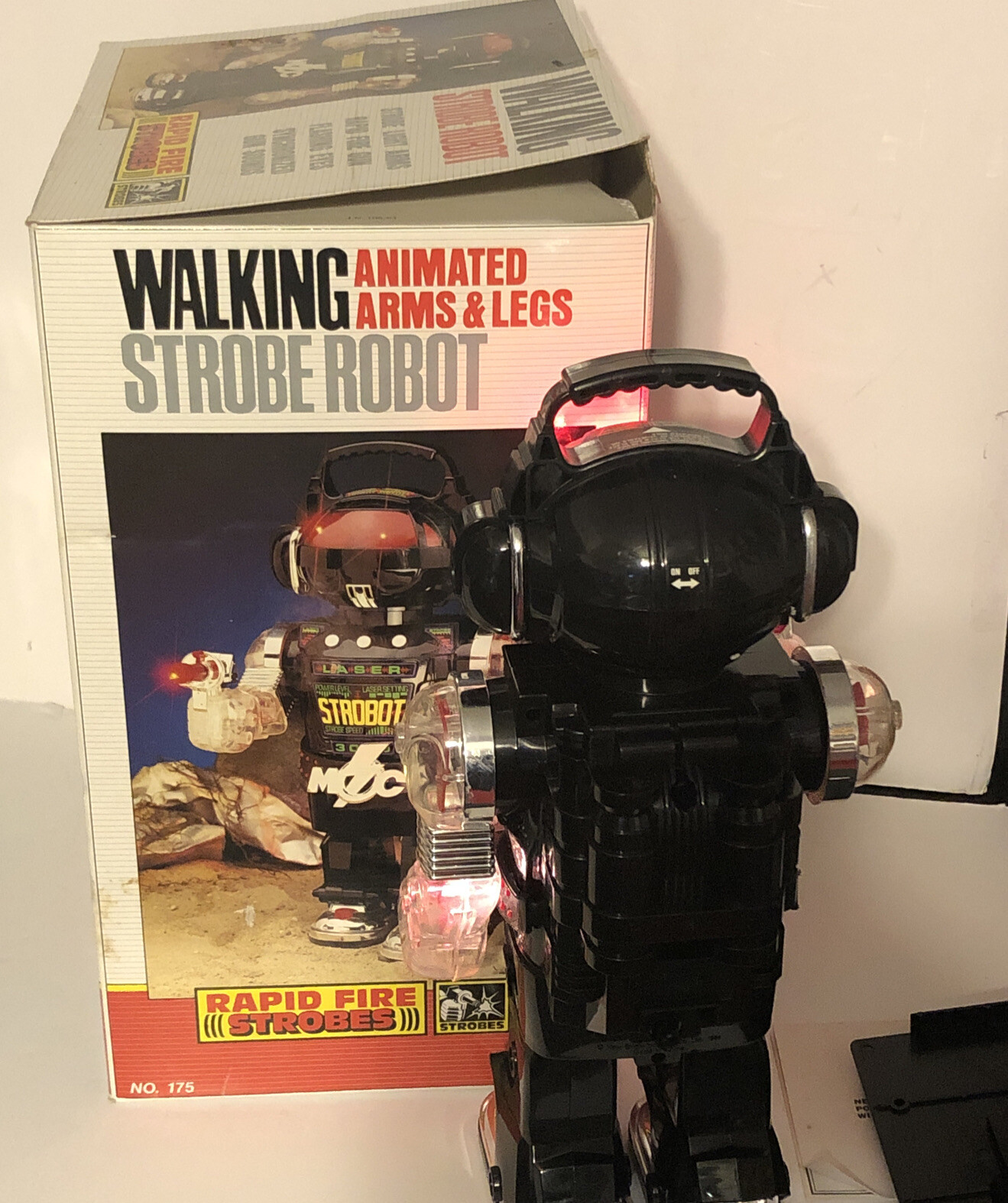 Strobot Robot New Bright Strobe Lights Laser Walking Robot box ...