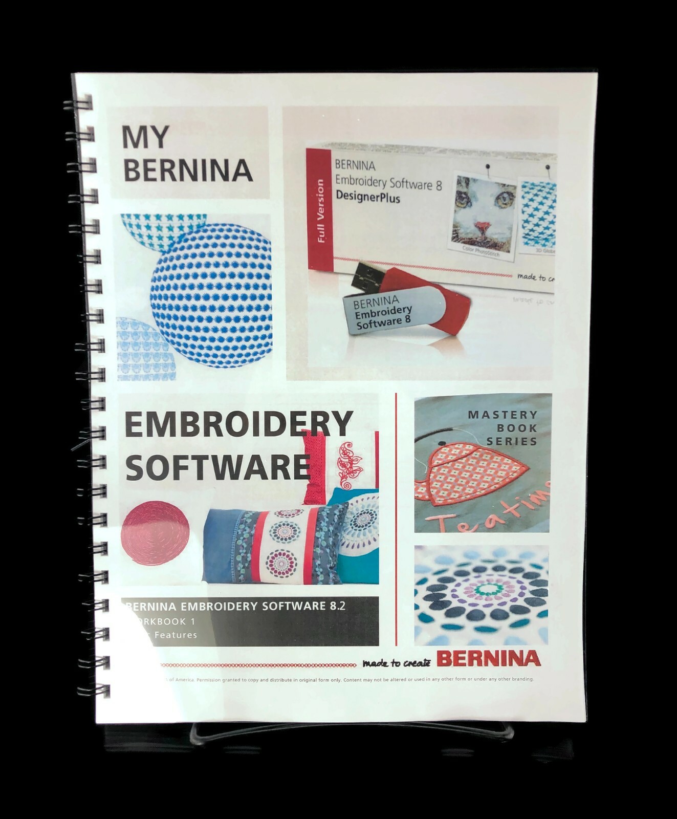 Bernina Embroidery Software 8.2 COMPLETE Set of MASTERY Work Books ...