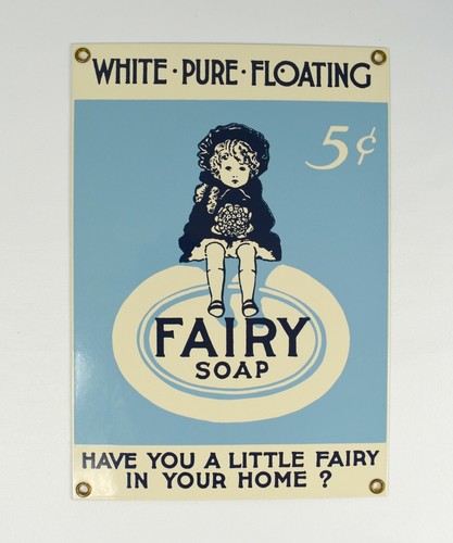 FAIRY SOAP Porcelain Enamel Advertising Sign by Ande Rooney * Made in U ...