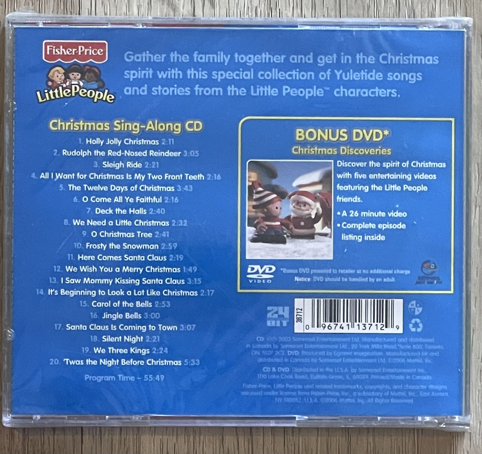 Fisher-Price Little People Christmas Sing-Along CD + BONUS DVD New ...