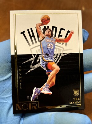 Tre Mann 2021-22 Panini Noir Gold Parallel Rookie #189 /10 OKC Thunder ...