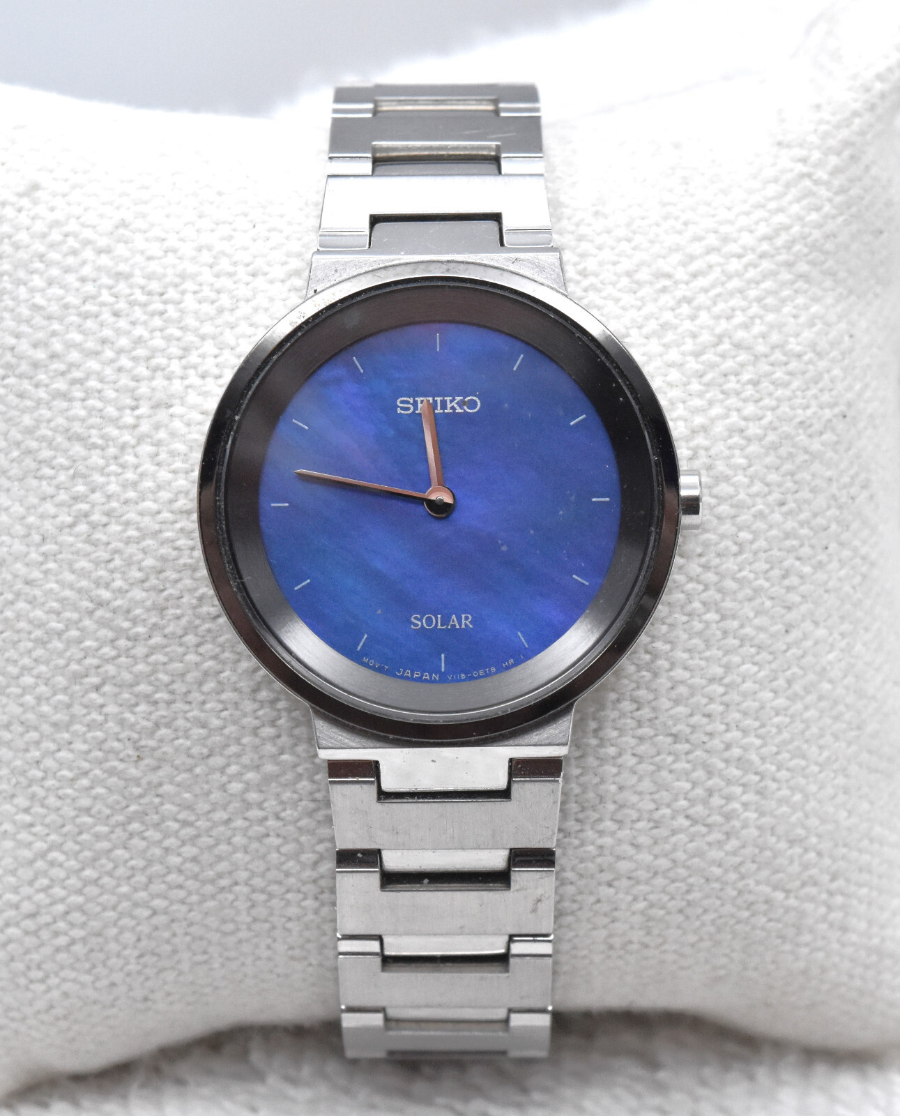 SEIKO Solar Blue Pearlescent Dial, Stainless Steel La… - Gem