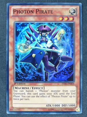 Photon Pirate ZTIN Super Rare played - 1st ed - Yugioh Cards #2E | eBay