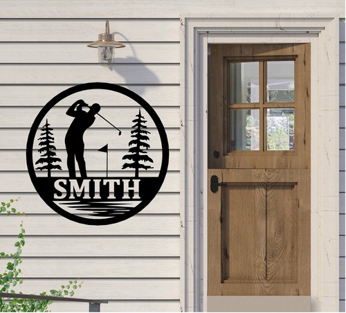 Personalized Golf Monogram Metal Sign Cutout, Custom Golf Sign | eBay