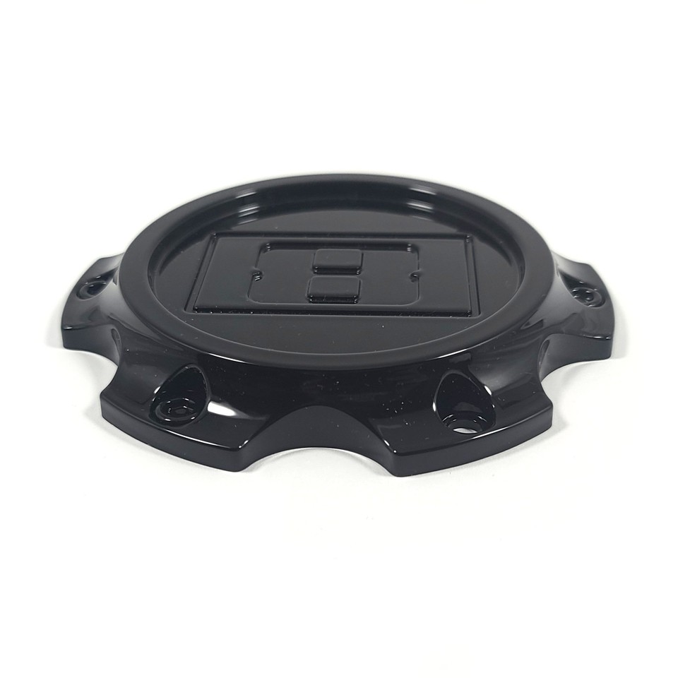 Level 8 Wheel Rim Center Hub Cap Closed-End Bolt-On Gloss Black 4-3/4 ...