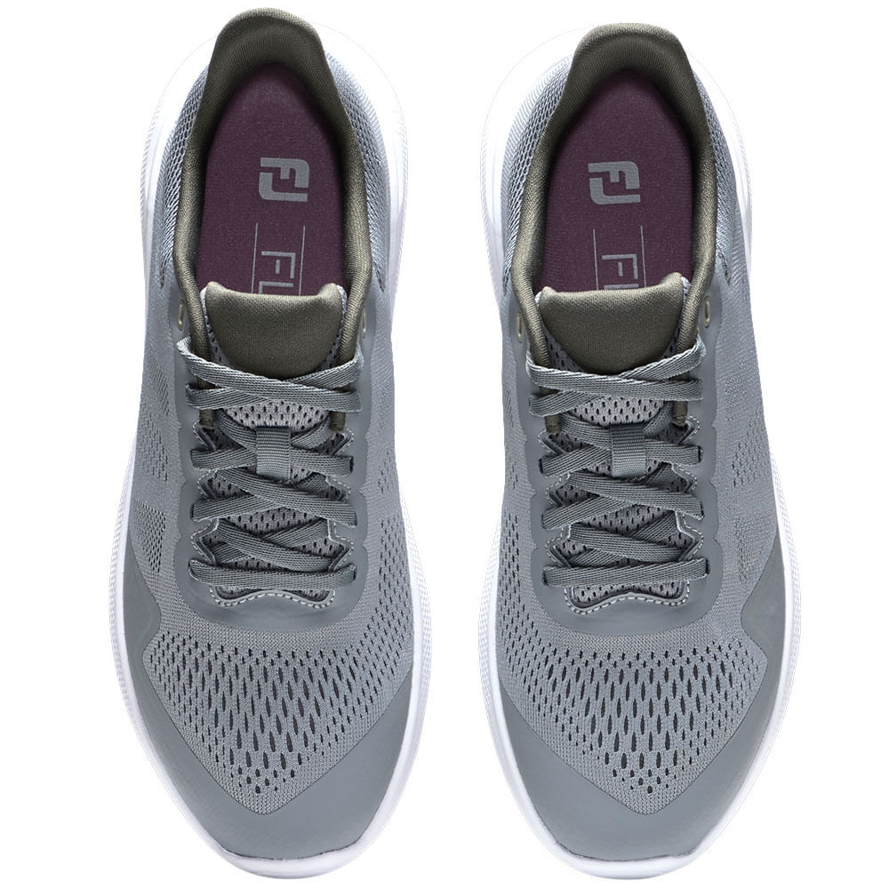 FootJoy FJ Flex Spikeless Golf Shoes White Gray Teal Womens SZ 9.0 M ...