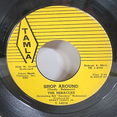 The Miracles - Shop Around/Who's Lovin You 1960 45 Rpm Funk Soul 7" | eBay