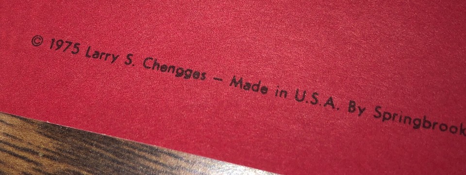 Larry S. Chengges Springbrook Publications Small Poster 1975 “Baffle Em ...