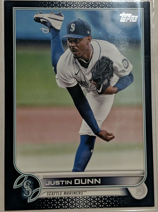 2022 TOPPS SERIES 1 JUSTIN DUNN SEATTLE MARINERS ROYAL BLUE PARALLEL ...