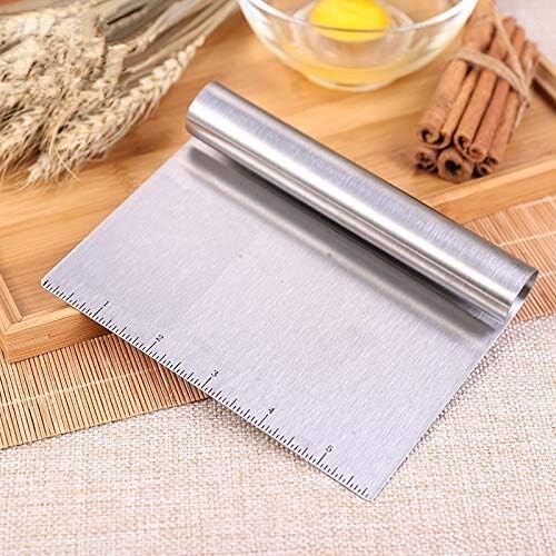 Stainless Steel Food Scraper and Chopper Large Griddle Spatula Kitchen ...
