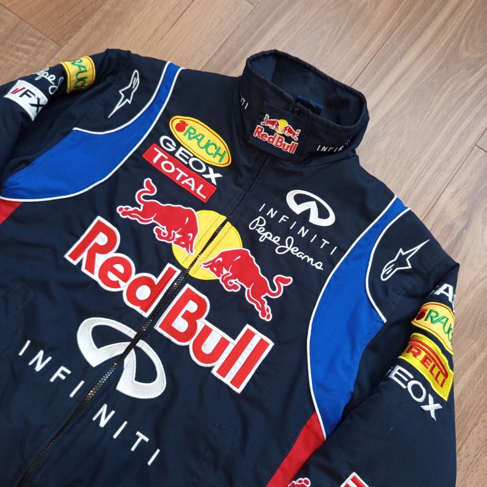 Vintage Red Bull Racing Team Jacket Bomber Men M Formula One F1 Sauber ...