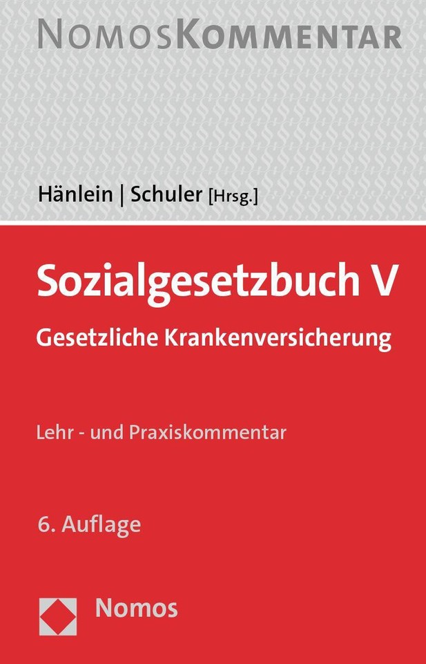 Sozialgesetzbuch V Gesetzliche Krankenversicherung Andreas Hänlein (u ...