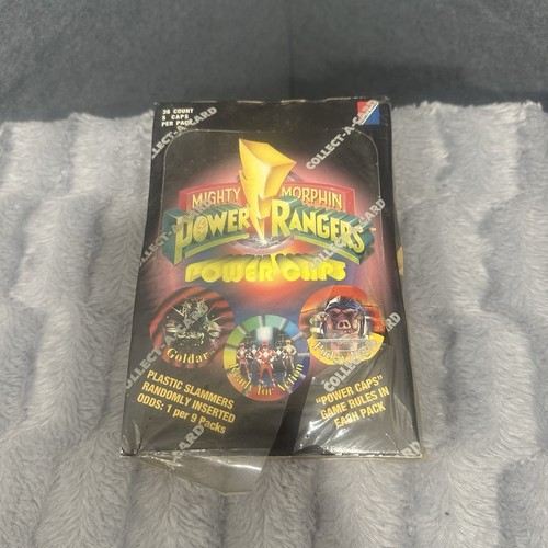 Vintage SEALED Box Mighty Morphin Power Rangers Power Caps Pogs Set 36 ...