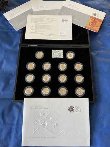 The Royal Mint - 25th Anniversary Silver Proof £1 Pound Coin Collection ...